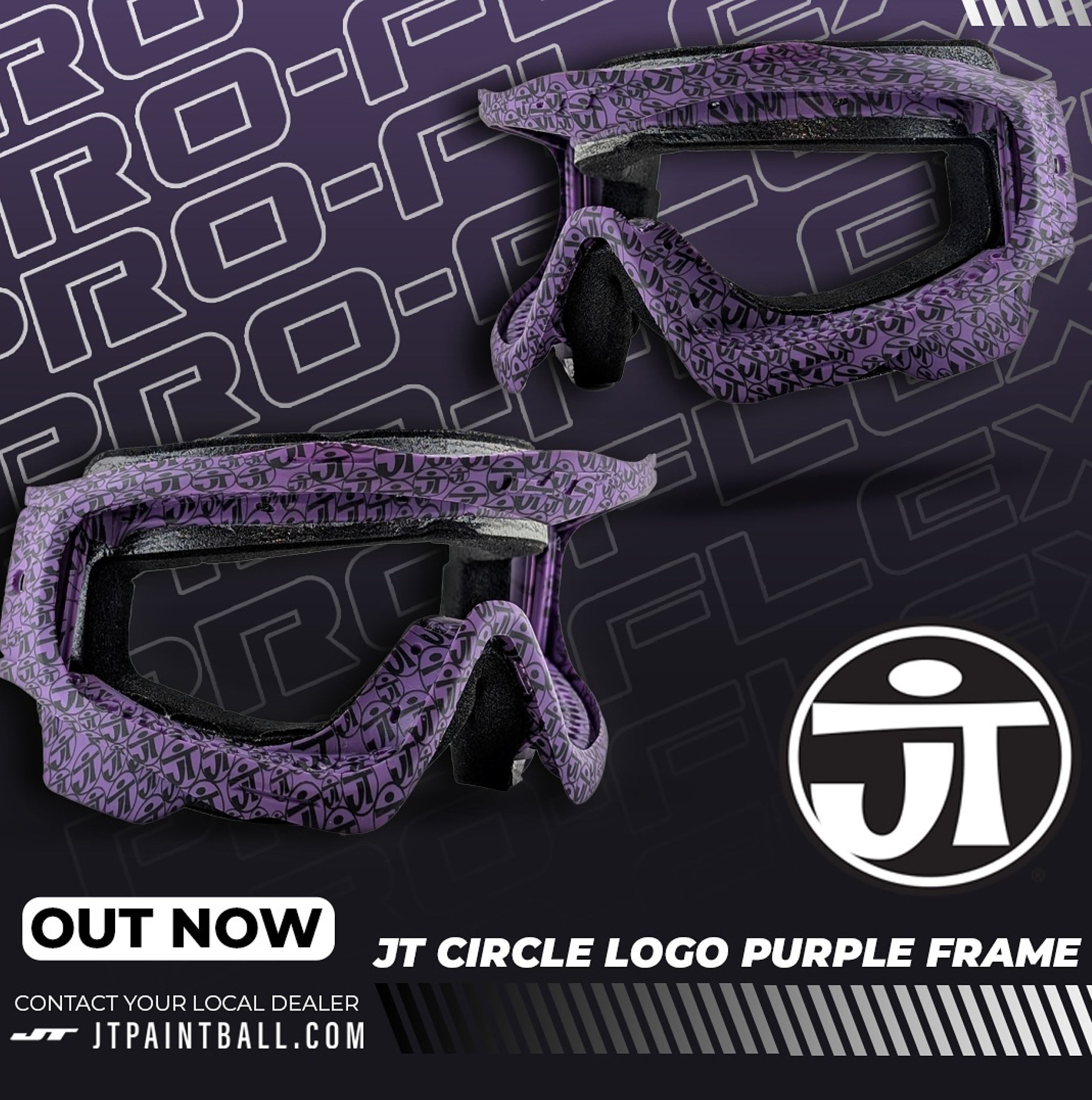 JT Spectra Proflex SE Parts - Circle Logo Purple Frame – Just Paintball