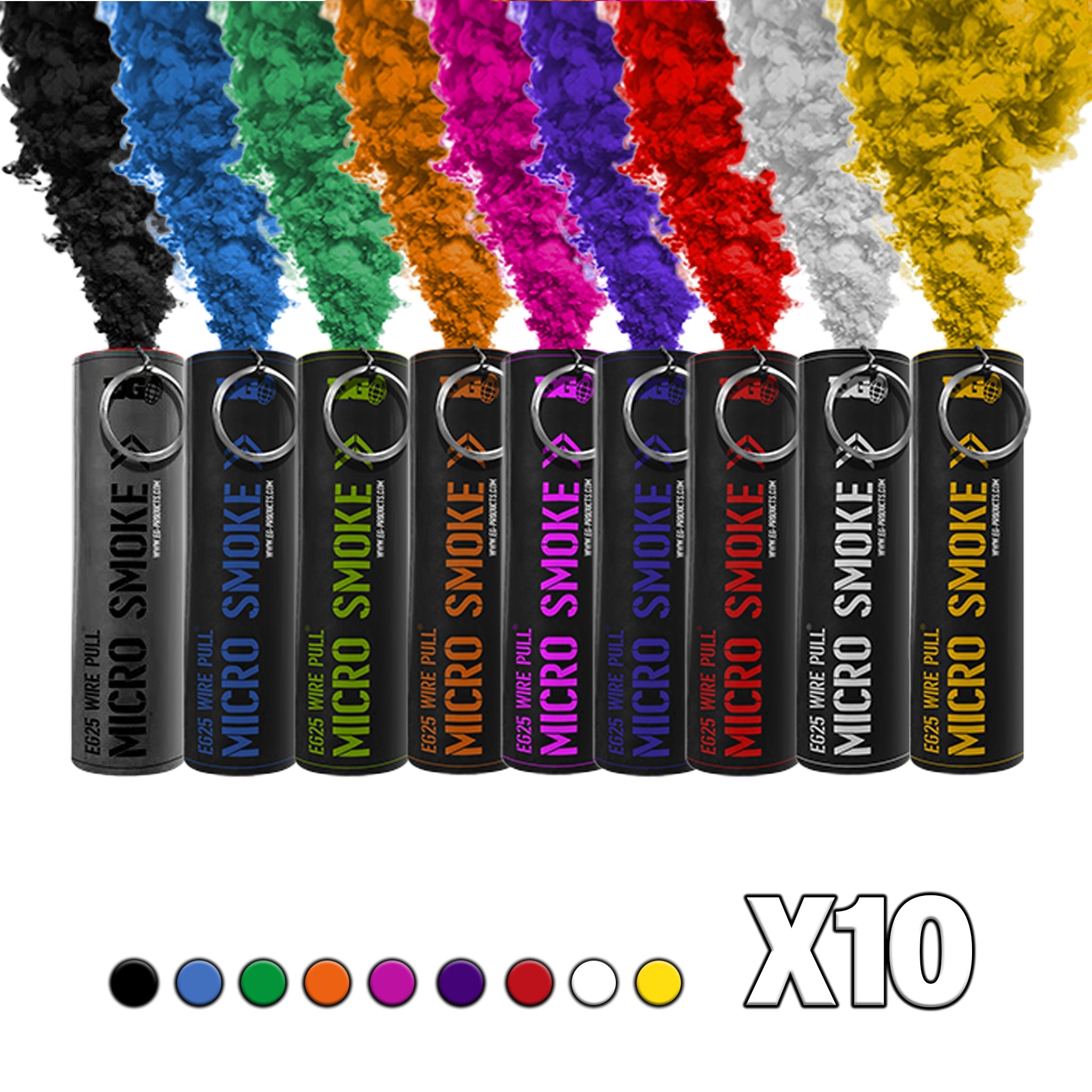 EG25 Smoke Grenades - Multicolour Pack – Just Paintball